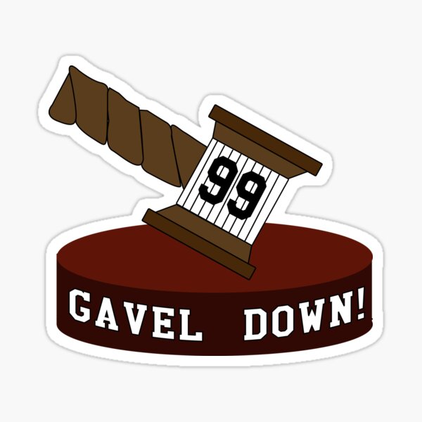 "Gavel down" Sticker by ChrisGamez | Redbubble
