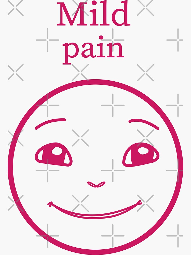 "Mild Pain - Red" Sticker for Sale by Rzera- | Redbubble