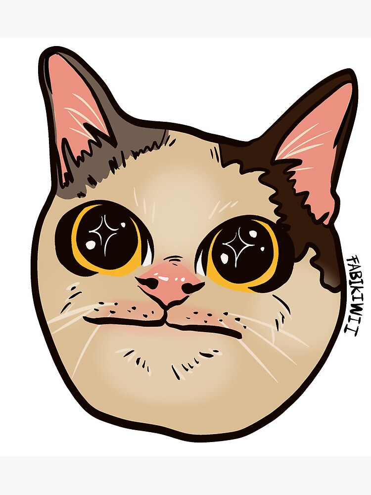 "Polite cat meme" Art Print for Sale by fabikiwii | Redbubble