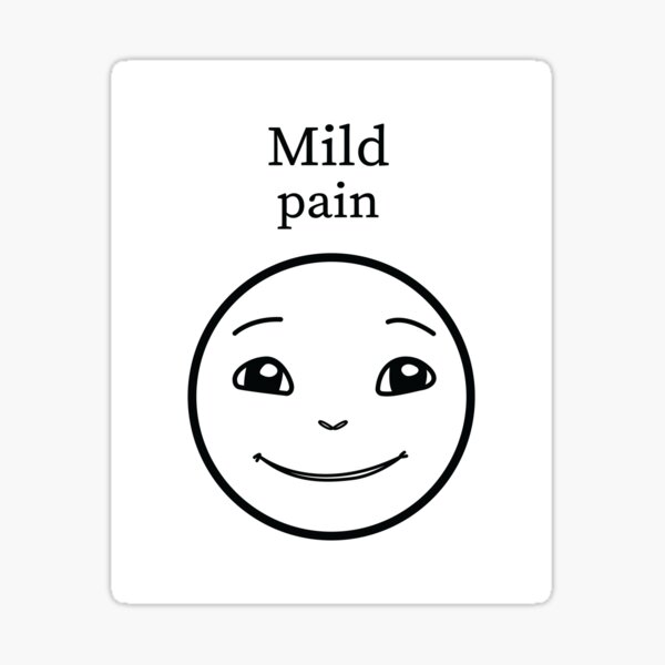 "Mild Pain - Black - on White" Sticker for Sale by Rzera- | Redbubble