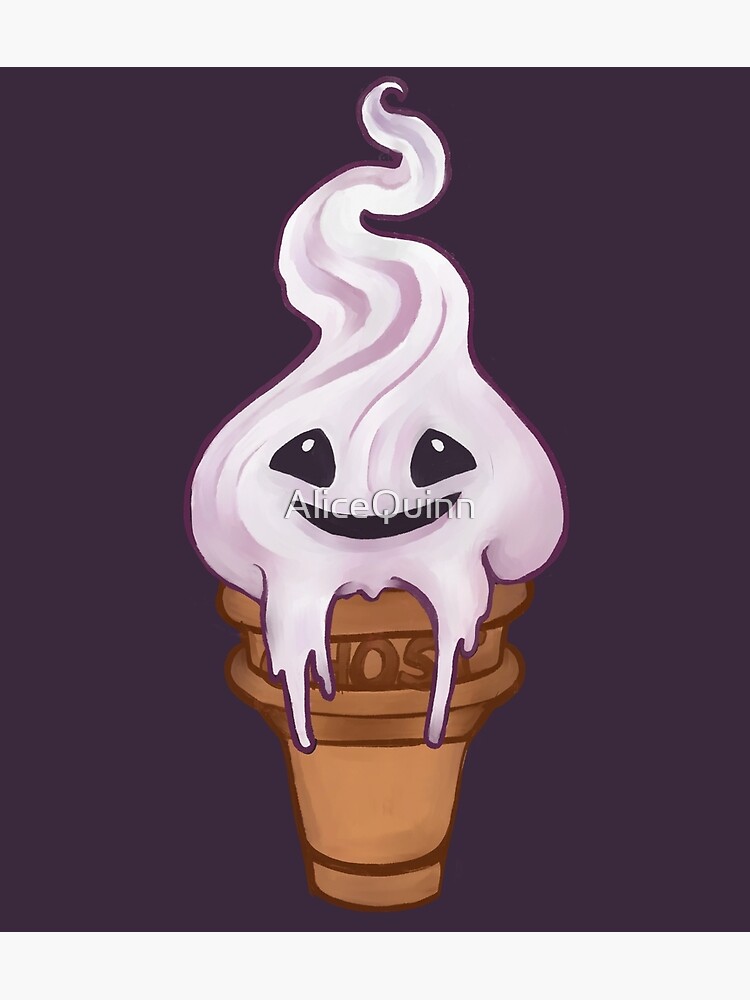 "Halloween I-Scream - Soft-serve Ghostie" Poster for Sale by AliceQuinn ...