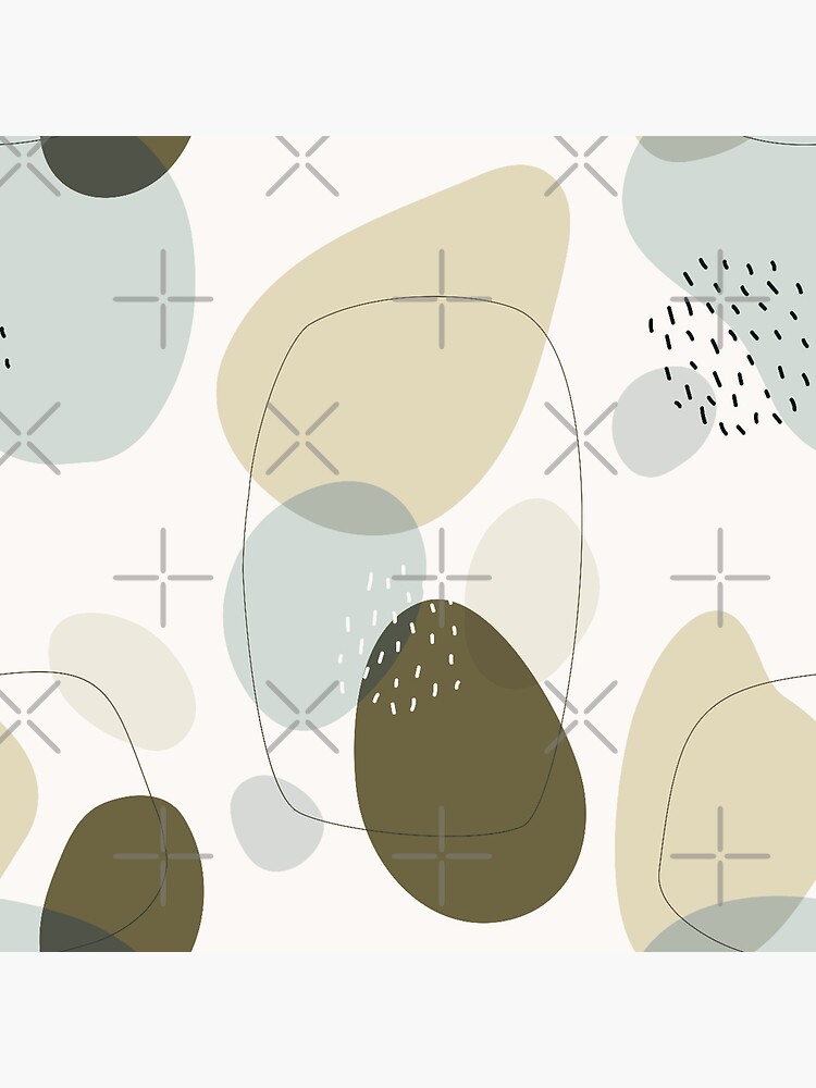 Cute Colorful Organic Blob Pattern | Pale Olive Green Brown Premium ...