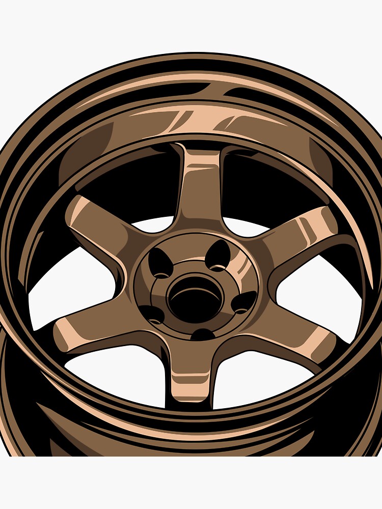 "Golden Rims" Sticker for Sale by kevinmertayasa | Redbubble