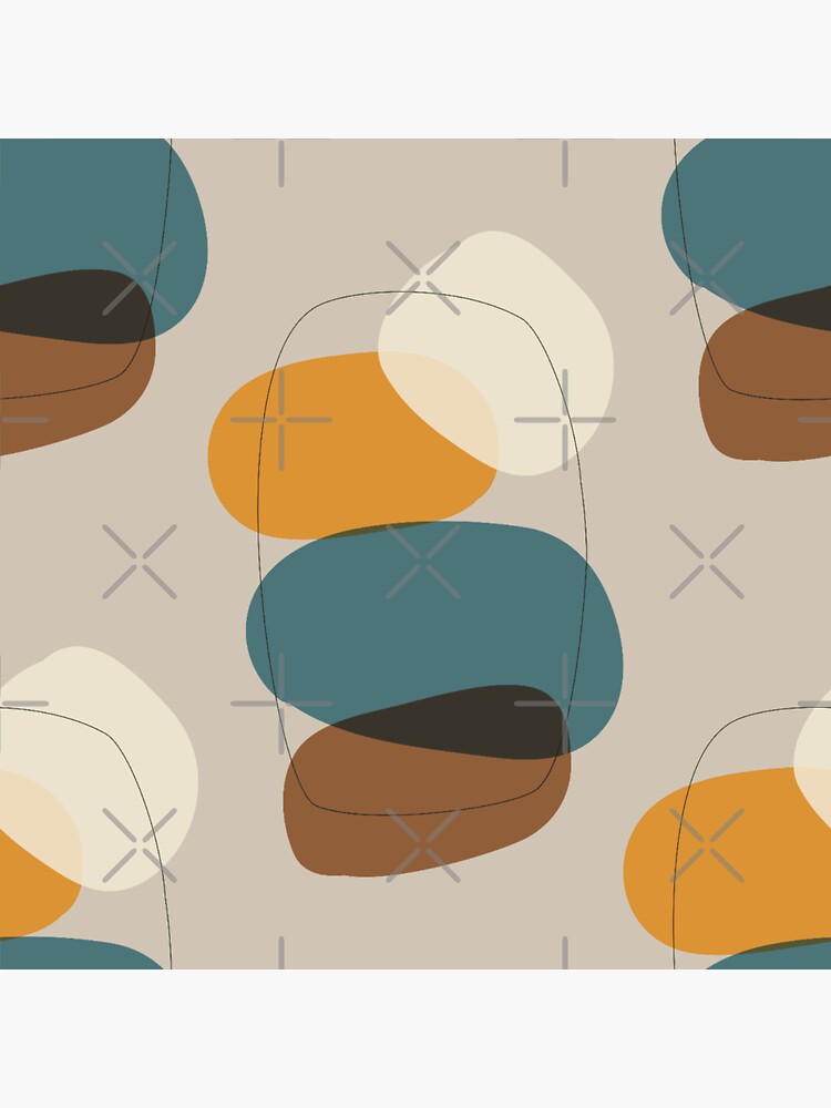 "Cute Colorful Organic Blob Pattern | Forest Green Brown Yellow ...