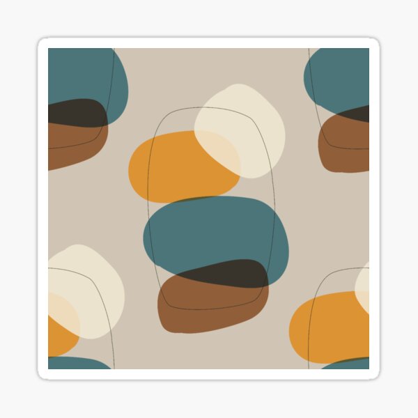 "Cute Colorful Organic Blob Pattern | Forest Green Brown Yellow ...