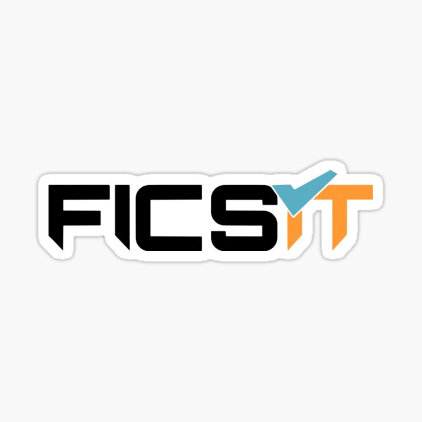 "FICSIT Satisfactory Logo" Sticker for Sale by CynthiaAguilar | Redbubble