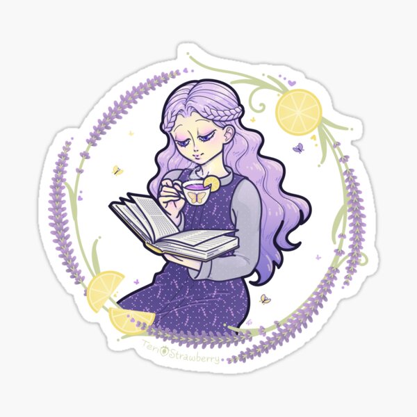 "Lavender Lemon Tea" Sticker for Sale by TeriStrawberry | Redbubble