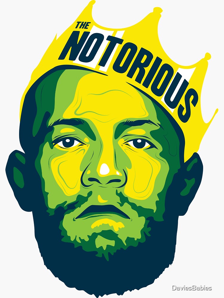 "The Notorious Conor Mcgregor" Sticker by DaviesBabies | Redbubble