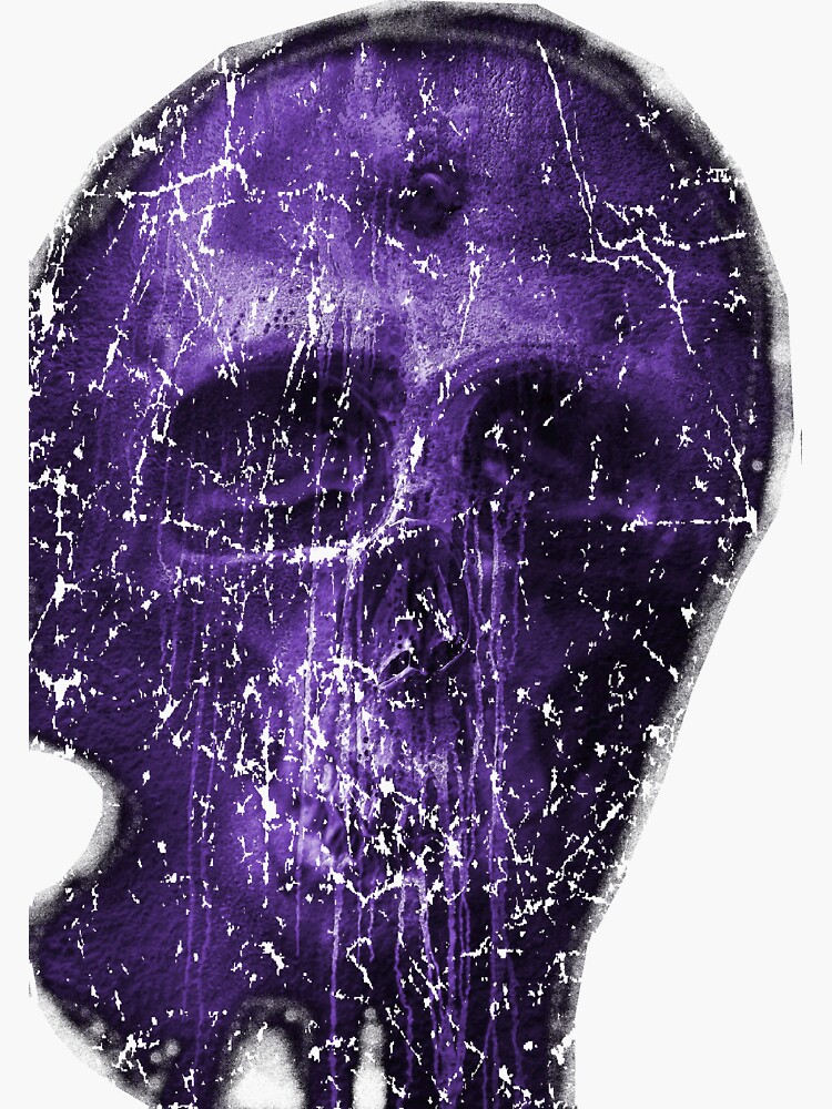 "Scary Purple Skull Halloween" Sticker for Sale by UnicorMaid | Redbubble