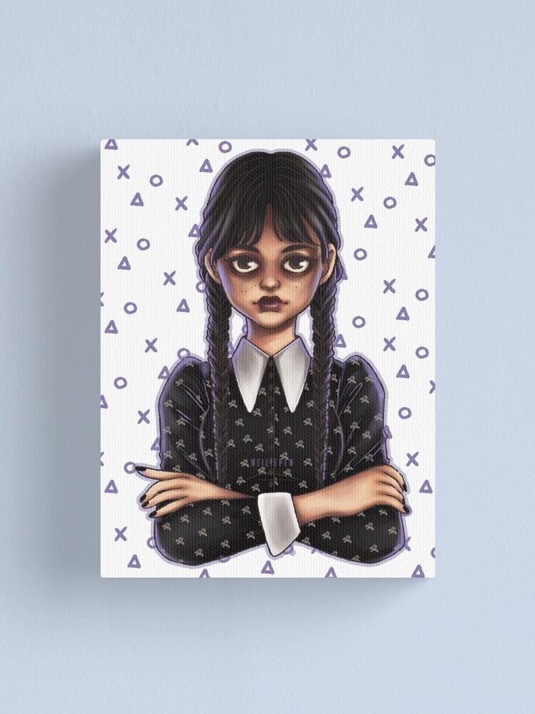 "Goth Girl Wednesday Addams" Canvas Print for Sale by Weiliepew | Redbubble