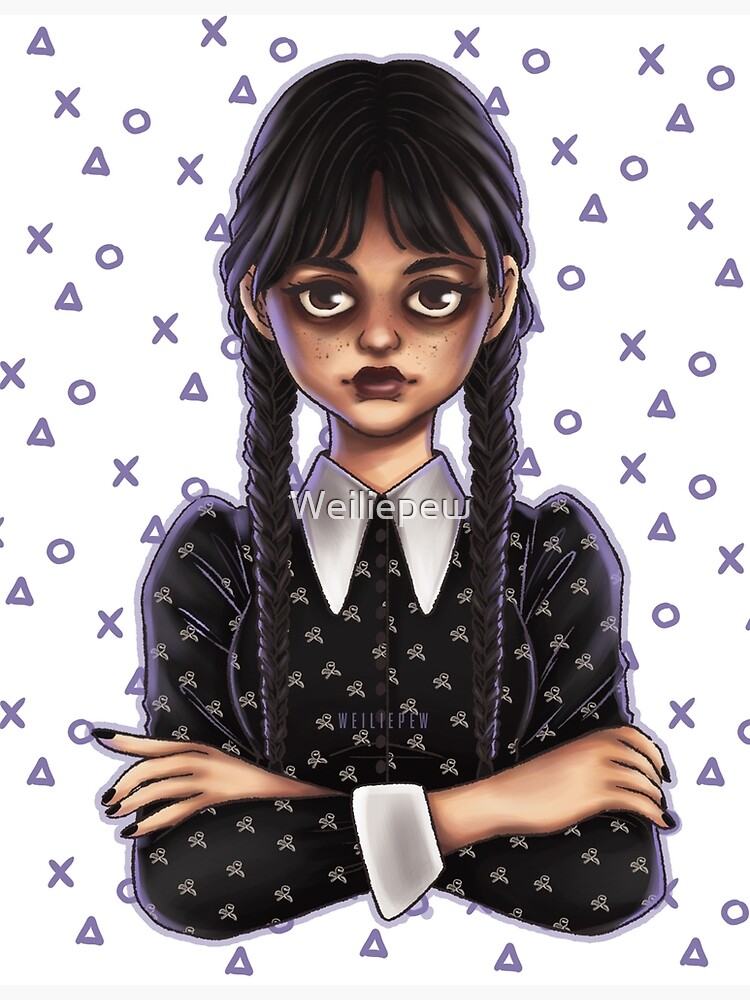 "Goth Girl Wednesday Addams" Canvas Print for Sale by Weiliepew | Redbubble
