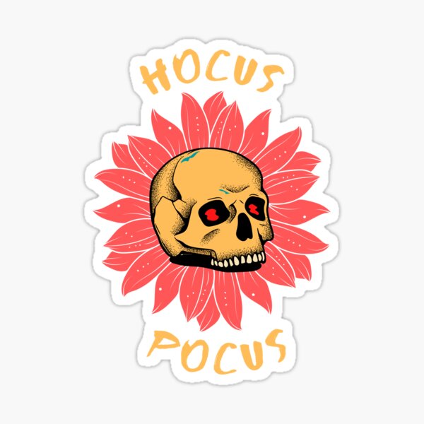 "Hocus Pocus - skeleton" Sticker for Sale by TeeStreetCo | Redbubble