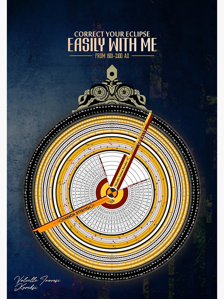 "Volvelle Inovasi Koreksi with Blue-Black Abstract Background" Poster ...