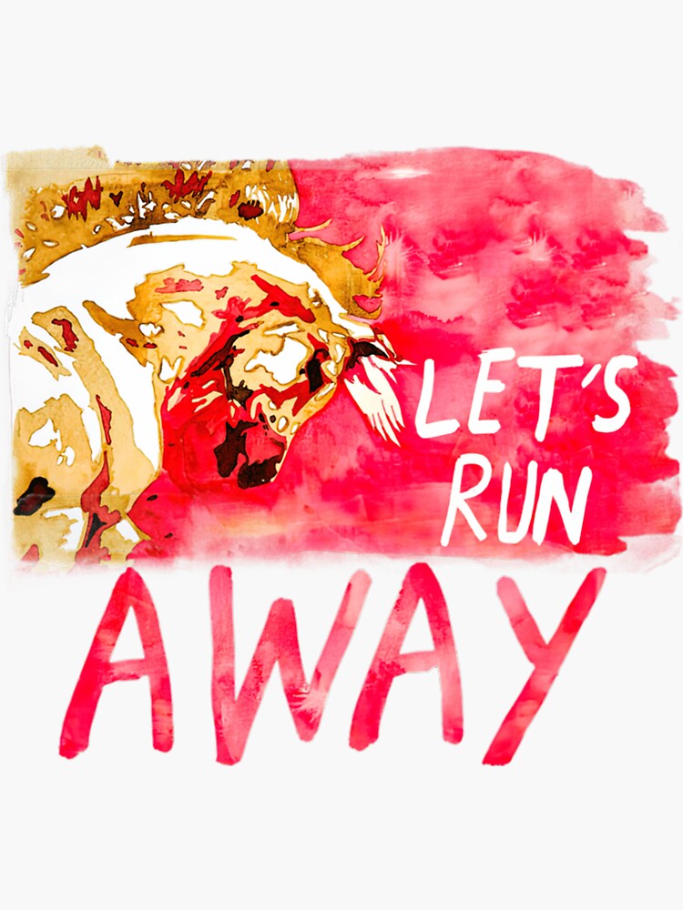 "Lets Run Away Horse" Sticker for Sale by LeonardoHauck | Redbubble