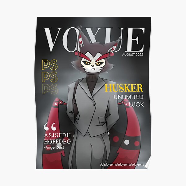 "Husk Hazbin Hotel Voxue Magazine Cover" Poster for Sale by goatgoesmbe ...
