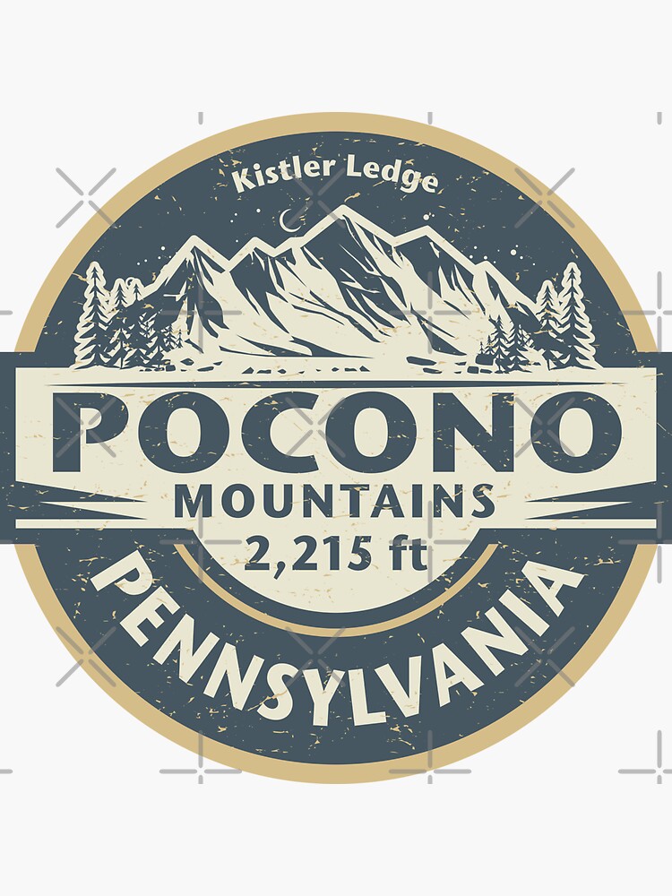 "Pocono Mountains, Pennsylvania" Sticker for Sale by studio838 | Redbubble