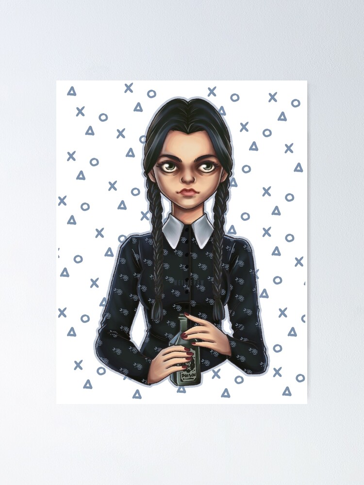 Póster «Chica gótica Merlina Addams años 90» de Weiliepew | Redbubble