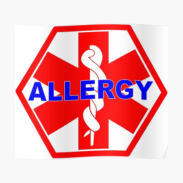Allergy Alert Posters | Redbubble