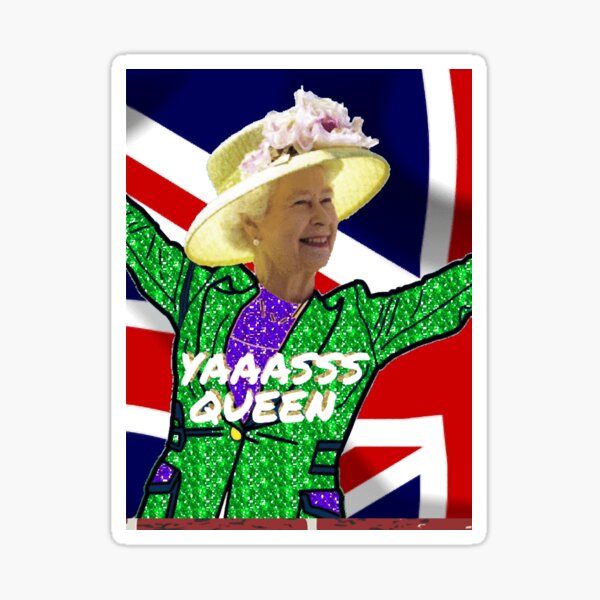 Queen Elizabeth Ii Sticker For Sale By Zollingeichael Redbubble