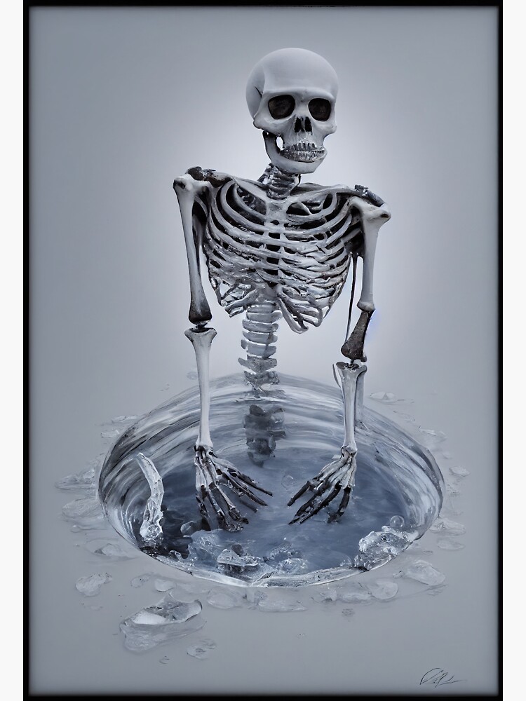 "A Melting Skeleton" Sticker for Sale by mrmichaelkent | Redbubble
