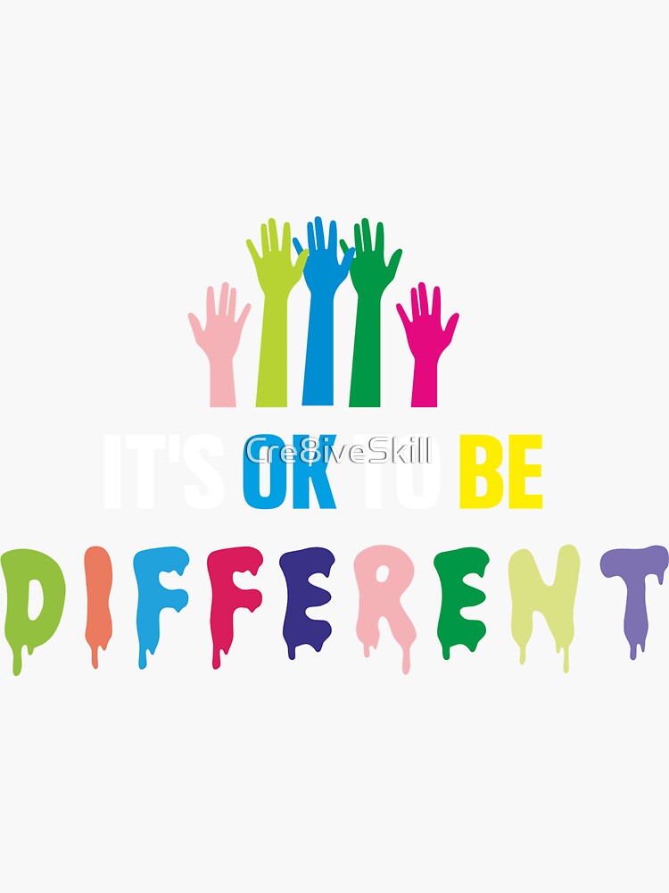 "It's Ok To Be Different | Vector Typography Design" Sticker for Sale ...