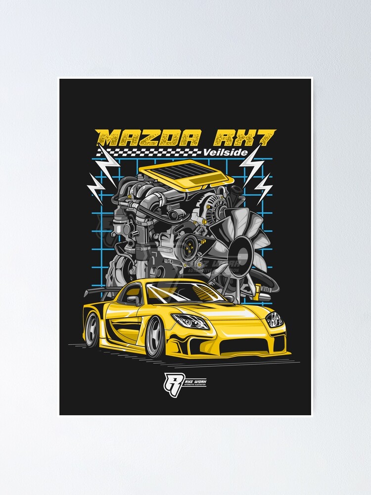 "Mazda rx7 veilside" Poster for Sale by Dayoneart | Redbubble