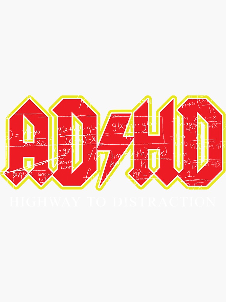 "ADHD" Sticker for Sale by Chaparro1 | Redbubble