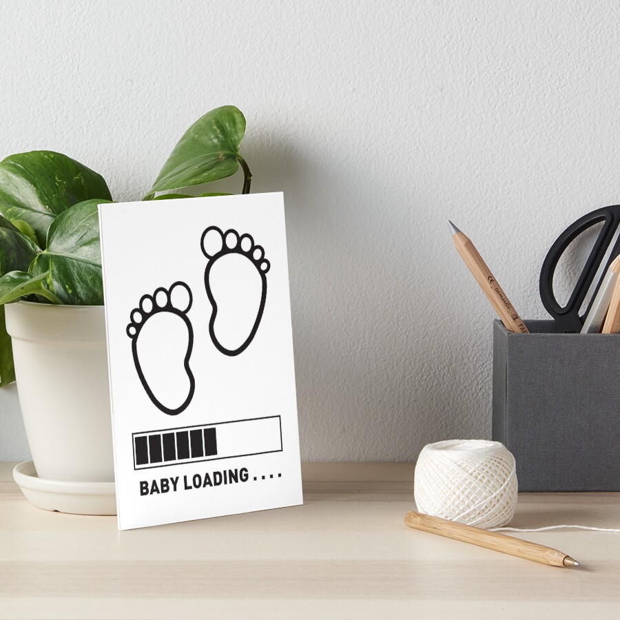 "baby loading" Art Board Print by TulipaGraphics | Redbubble