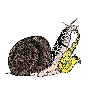 "Sax Snail" Canvas Print for Sale by ahoy-shorty | Redbubble