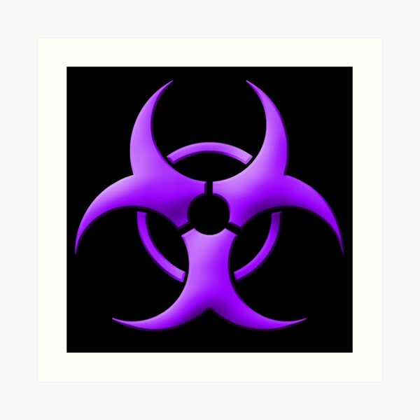 "New Biohazard Symbol (Purple)" Art Print by Gilberticus | Redbubble
