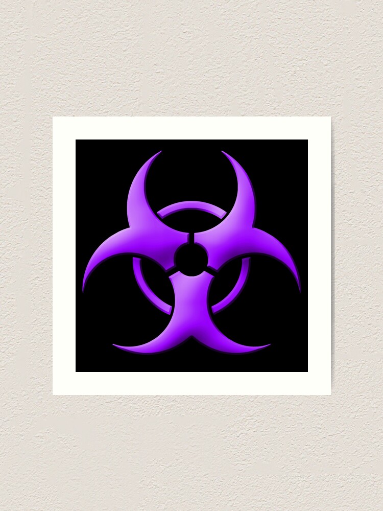 "New Biohazard Symbol (Purple)" Art Print by Gilberticus | Redbubble