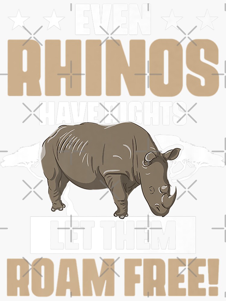 "Rhino Safari Animals Save The Rhinos Rhinoceros" Sticker for Sale by ...