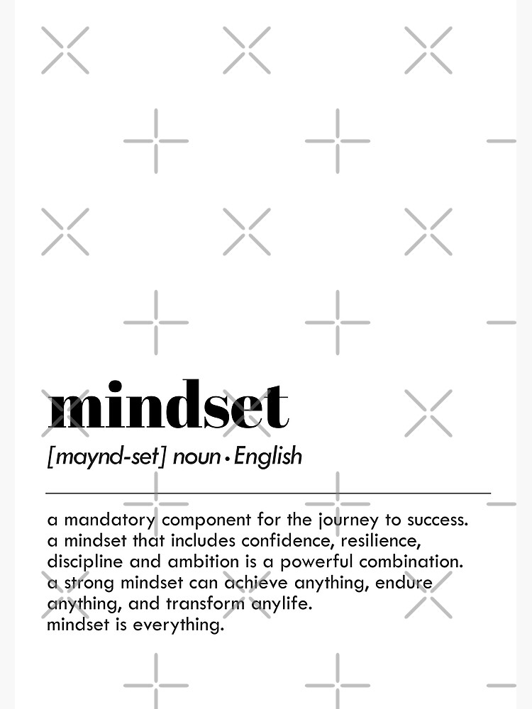 "Mindset Word Definition Print , Definition of a word , Word of the day ...