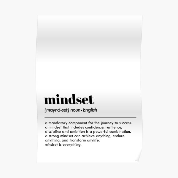 "Mindset Word Definition Print , Definition of a word , Word of the day ...