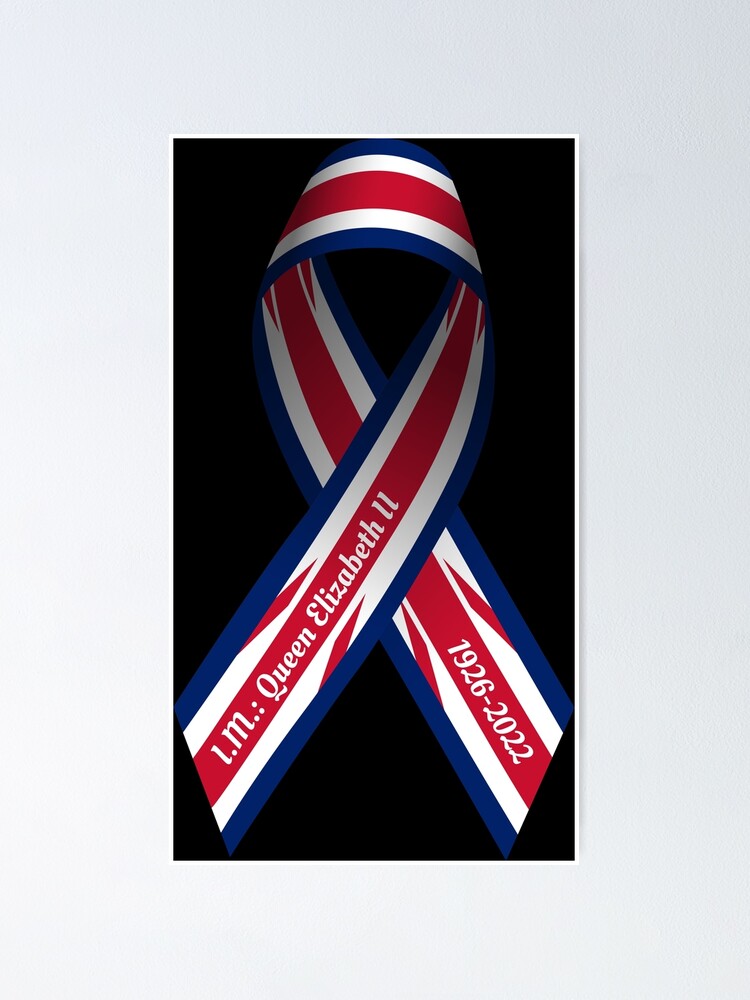 "Queen Elizabeth II - Commemorative Ribbon" Poster for Sale by ...