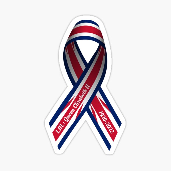 "Queen Elizabeth II - Commemorative Ribbon" Sticker for Sale by ...