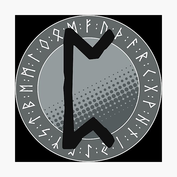 "Viking Runes and Runic Symbols - Perthro (Luck)" Photographic Print ...