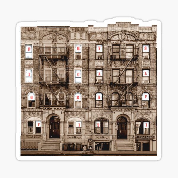 "original led st marks physical building logo" Sticker for Sale by ...