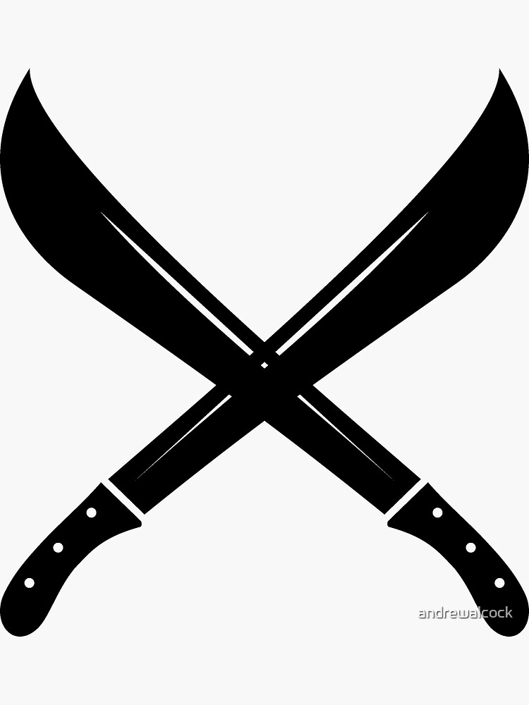 "Machete Cross" Sticker for Sale by Andrew Alcock | Redbubble