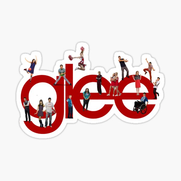 "glee logo with the cast" Sticker for Sale by ThomasHudson1 | Redbubble
