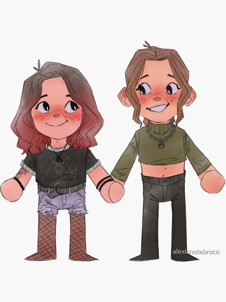 "Emma and Abi holding hands" Sticker by alexisnotabroco | Redbubble