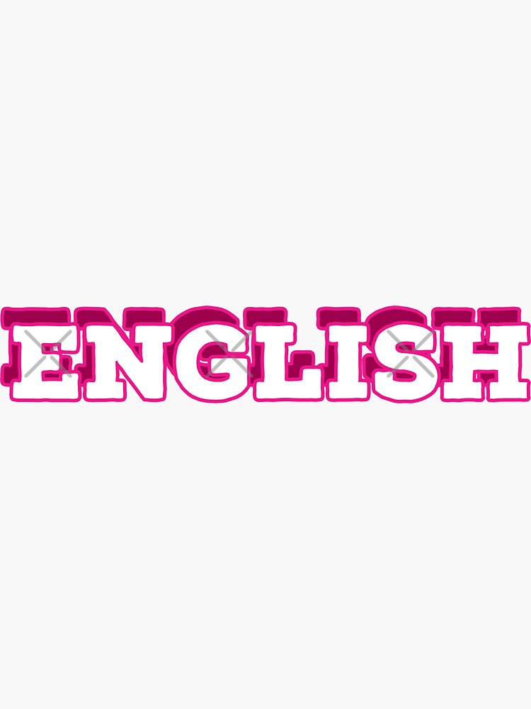 "English School Subject Label" Sticker for Sale by ArtBySymone | Redbubble