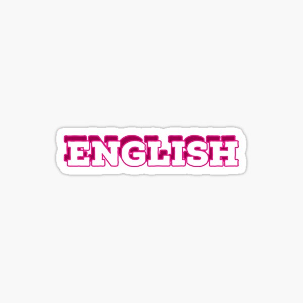 "English School Subject Label" Sticker for Sale by ArtBySymone | Redbubble