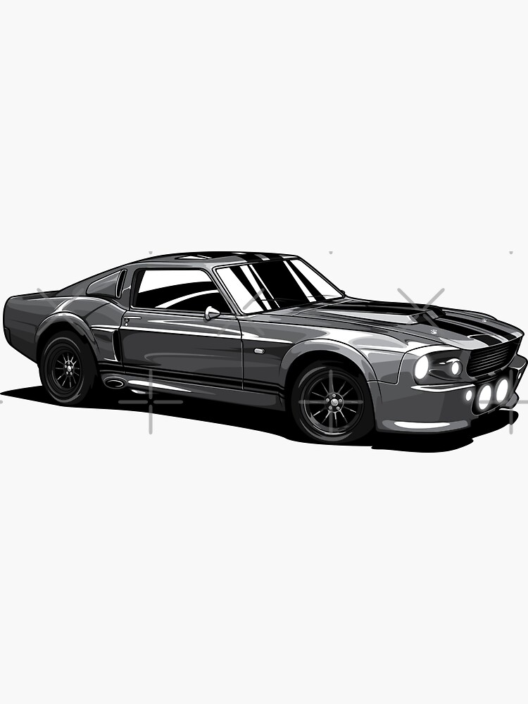 "Shelby Mustang Eleanor" Sticker for Sale by pjrstudio | Redbubble