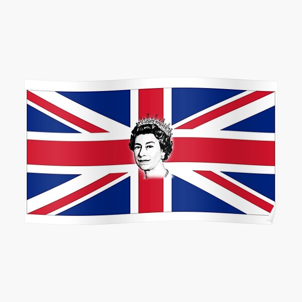 Queen Elizabeth Ii Tribute With Graphic Design Of The Silhouette Of