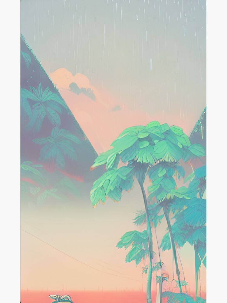 "90s Nostalgia Retro Vaporwave Fantasy Futuristic Retro Landscape ...