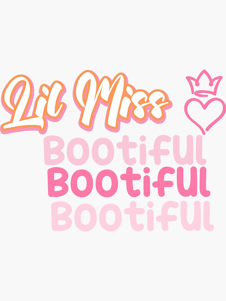 "Little Miss Bootiful Kids Halloween" Sticker for Sale by uwart | Redbubble