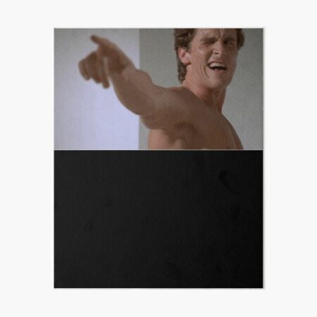 "Patrick Bateman Pointing, American Psycho" Art Board Print for Sale by ...