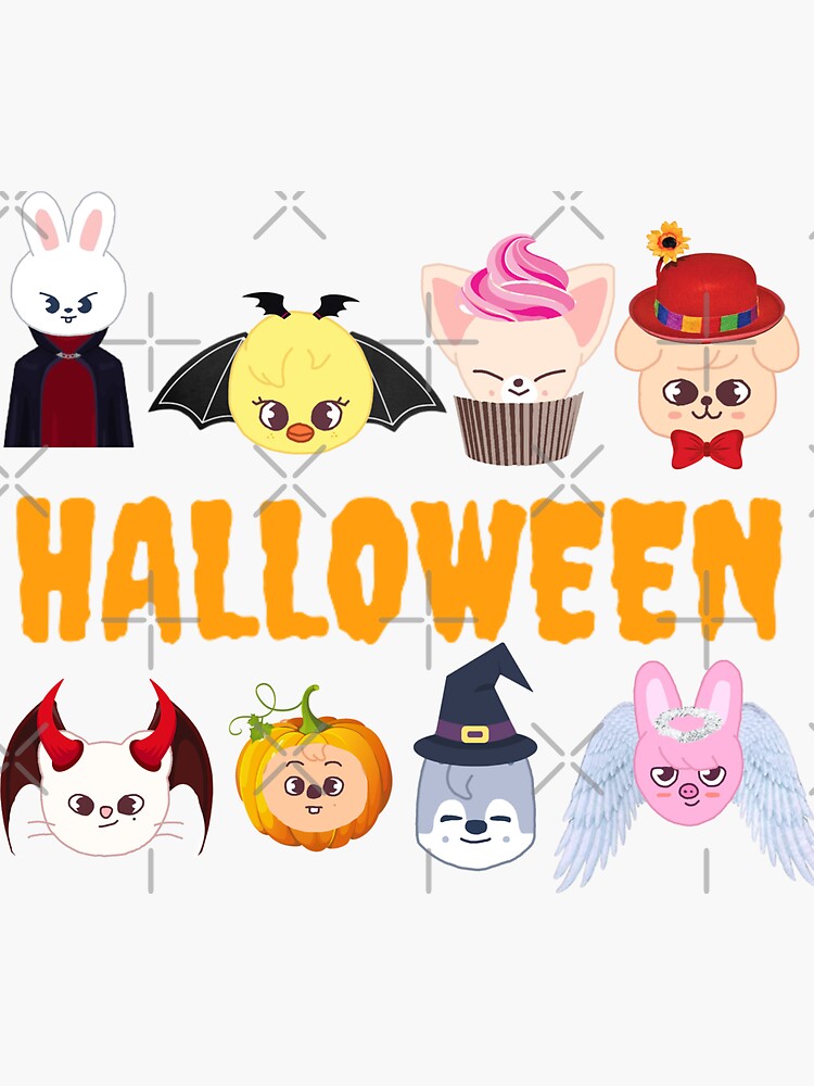 "Skzoo Halloween" Sticker for Sale by Tinyheartist | Redbubble
