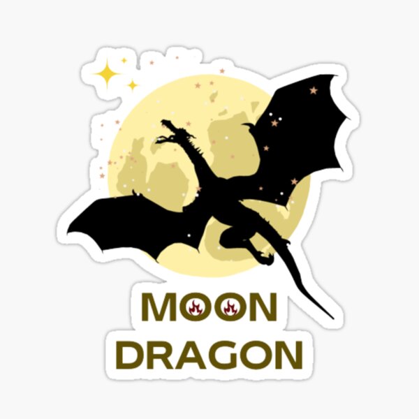 "Moon Dragon Classic" Sticker for Sale by Leveltop | Redbubble